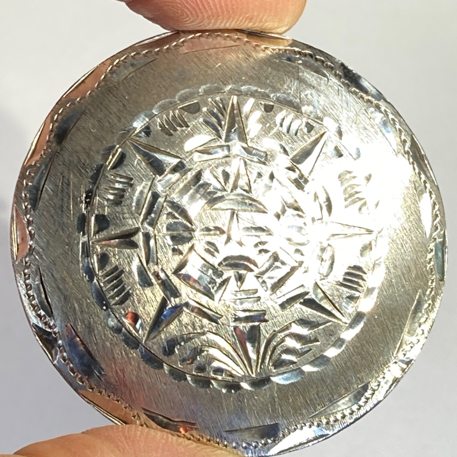 Aztec Mayan Sun Dial Pendant Brooch Taxco Sterling Silver Old Mexico 13 ...