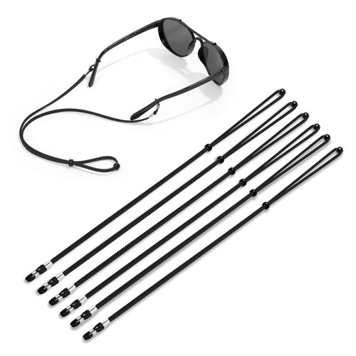 6Pcs Adjustable Glasses Strap Black Neck Holders Comfort Eyeglass ...
