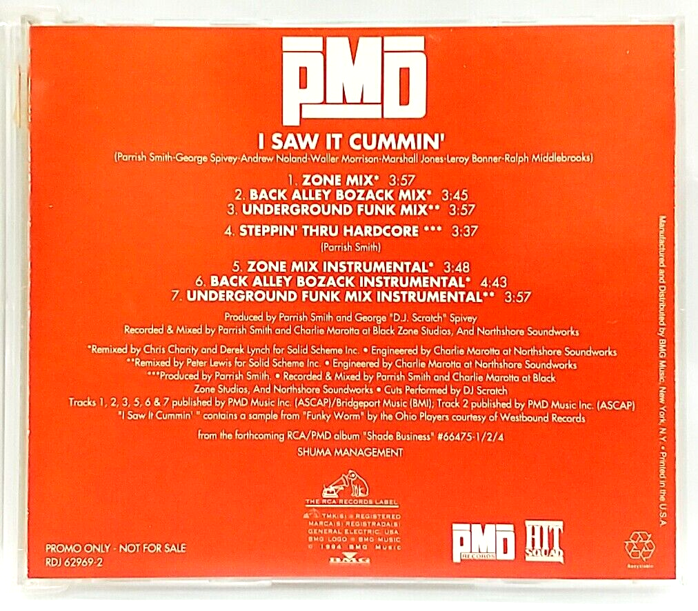 (CD) PMD – I Saw It Cummin' , Promo, RDJ 62969-2, Single, Near Mint ...