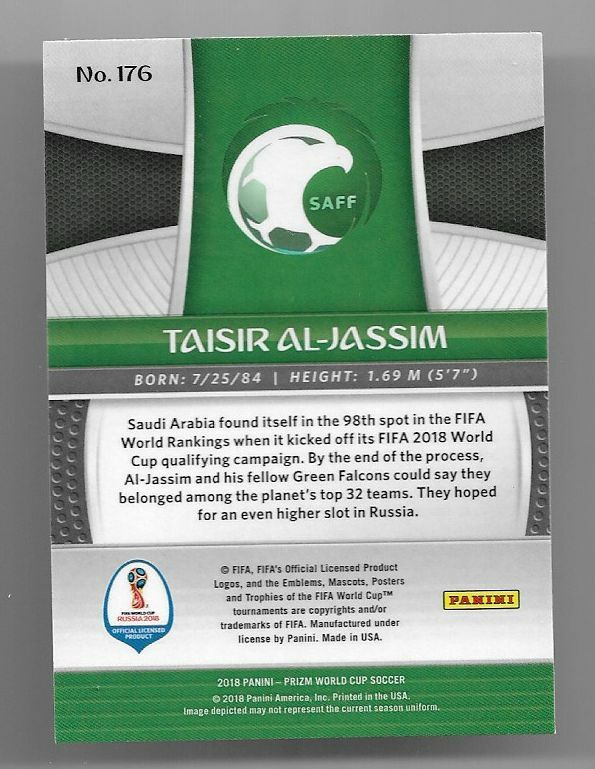 2018 Panini Prizm World Cup Base Card : Taisir Al-Jassim #176 *7 | eBay