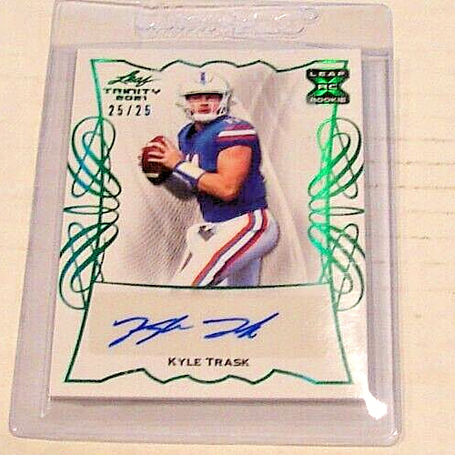 Kyle Trask 2021 Leaf Trinity Football GREEN Rookie Auto RC 25/25 #BA ...
