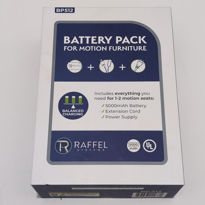 Raffel Black Rechargeable Battery Pack For Motion Furniture Model BP512 ...