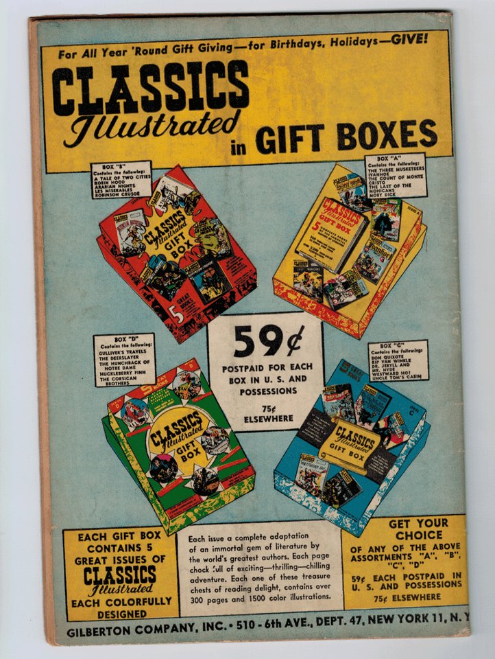 CLASSIC ILLUSTRATED #36 4.5 1ST EDITION TYPEE OFF-WHITE PAGES | eBay