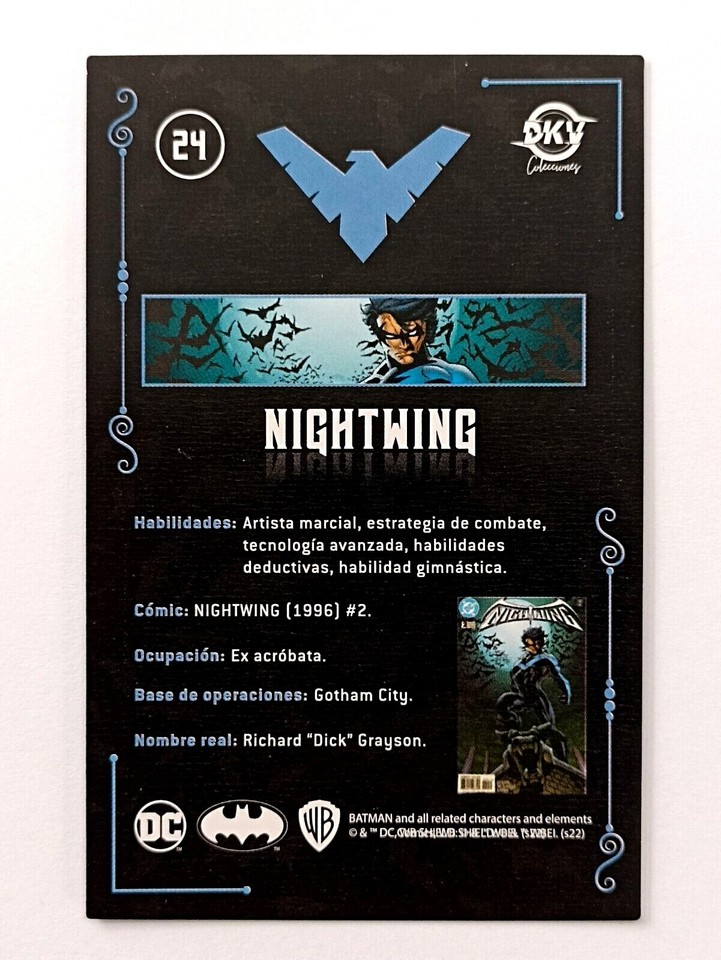 BATMAN CARD PERU 2022 #024 Comic Art Nightwing #2 DC Spanish | eBay