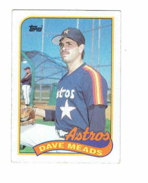 Dave Meads Astros Pitcher #589 Topps 1989 Baseball Card | eBay