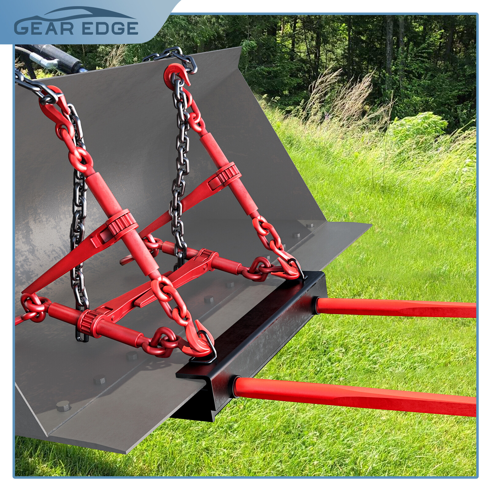 Dual Hay Bale Spear 49" 3000lb Front Skid Steer Loader Tractor Bucket ...