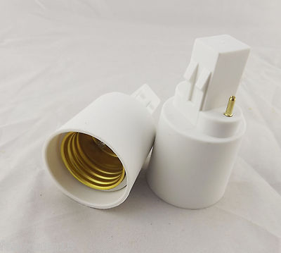 10x GX23 to E27 Socket Base LED Halogen Light Bulb Lamp Adapter ...