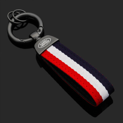 For Land Rover 3Color Nylon braid Zinc alloy Car keychain Keyring ...