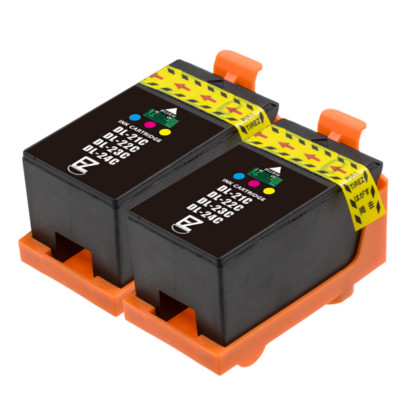 2PK Series 21 22 23 24 Color Ink Cartridges for Dell P513w V515w V313 ...