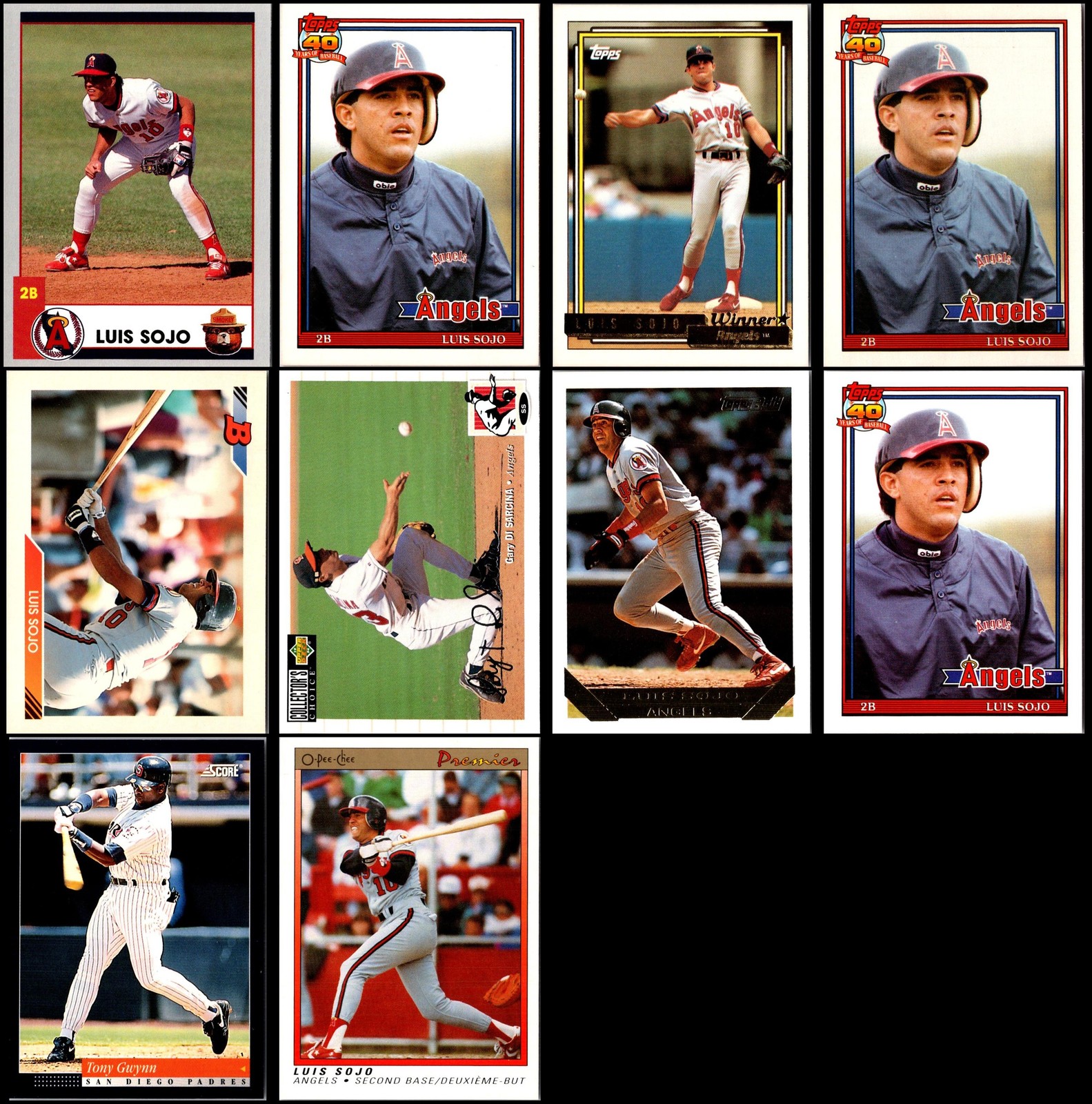 Luis Sojo California Angels (10) Card Lot - A REAL GEM – MAKE EVERY DAY ...