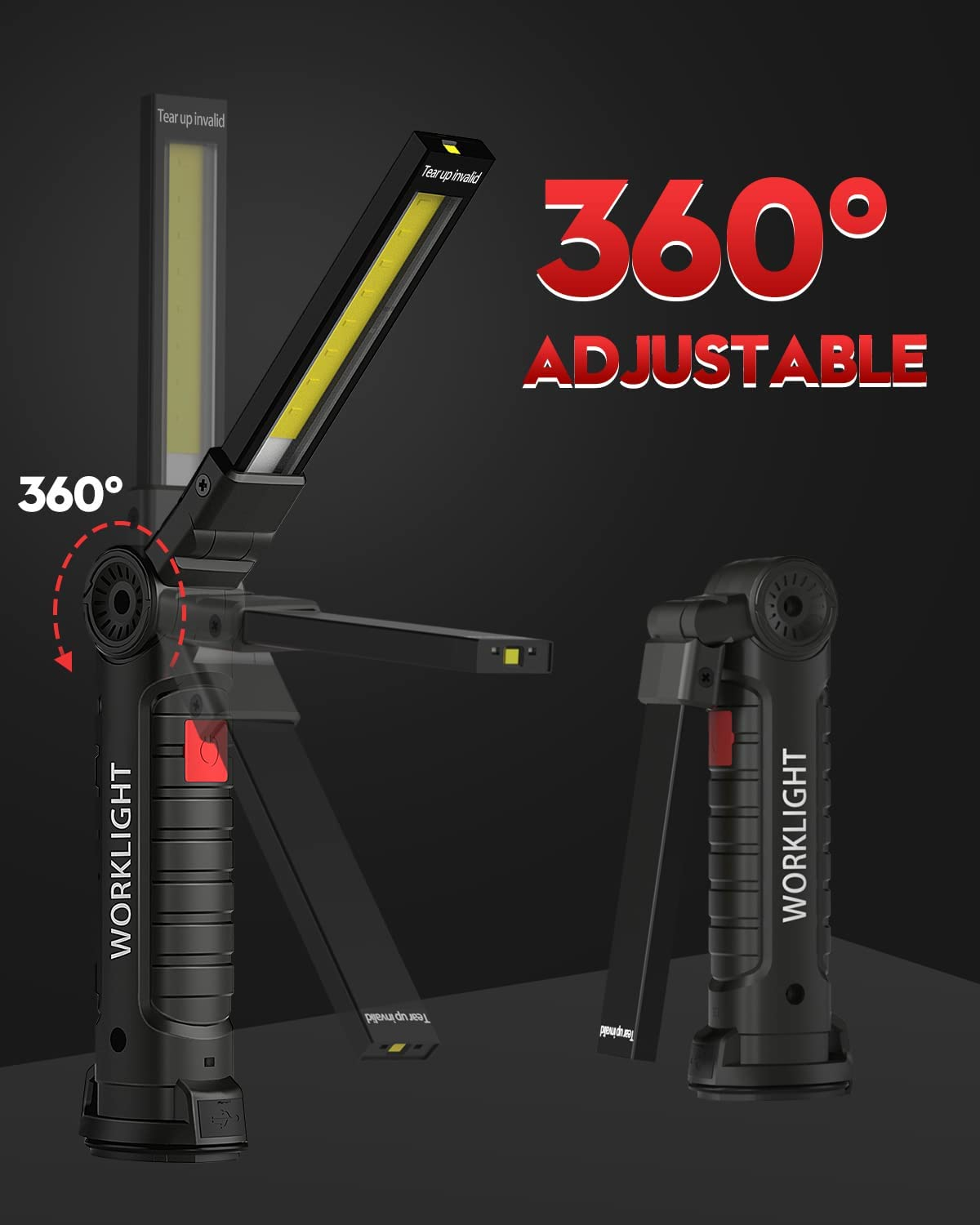 LED Work Light, Coquimbo COB Rechargeable Work Lights with Magnetic ...