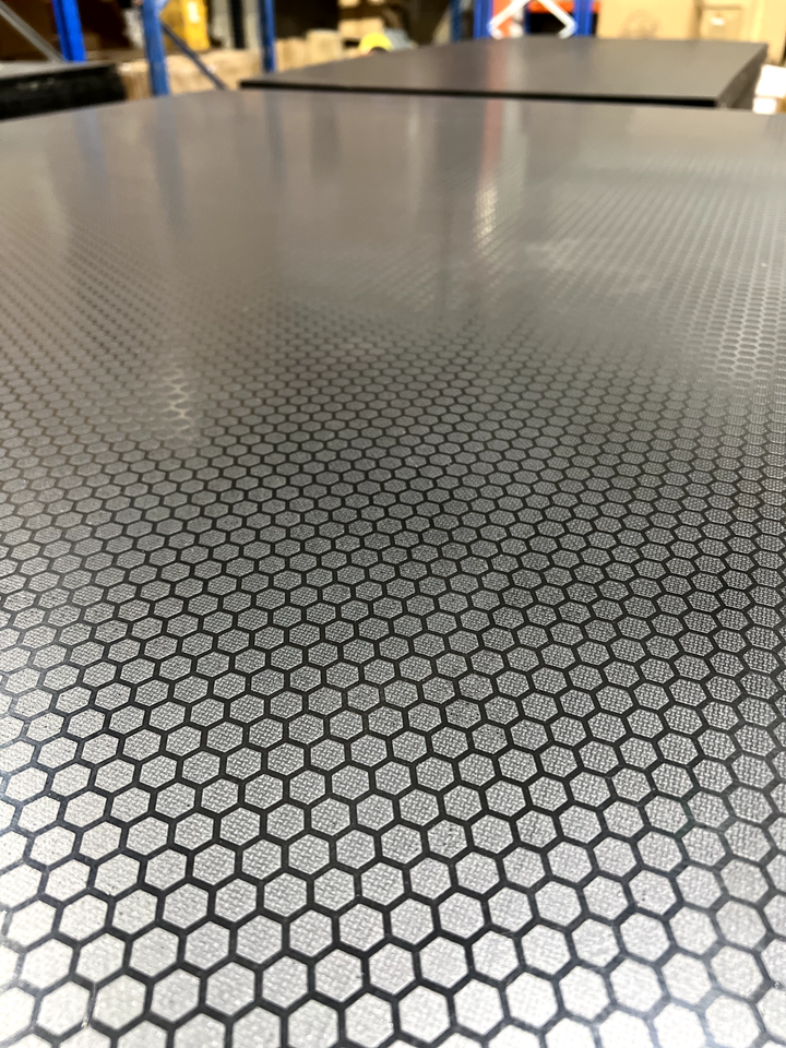 12mm Trailer / Van Flooring 8x4 Phenolic Plywood Black Hex Board, Hexa ...
