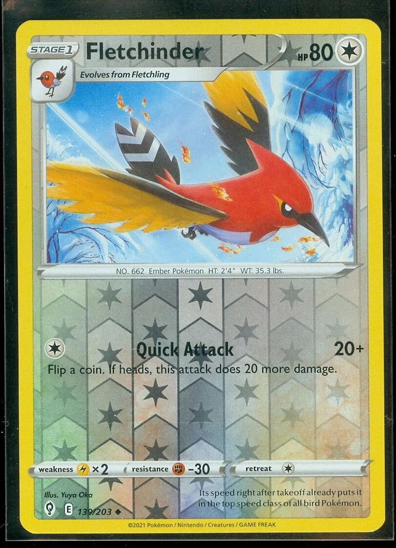 Pokemon Fletchinder Card