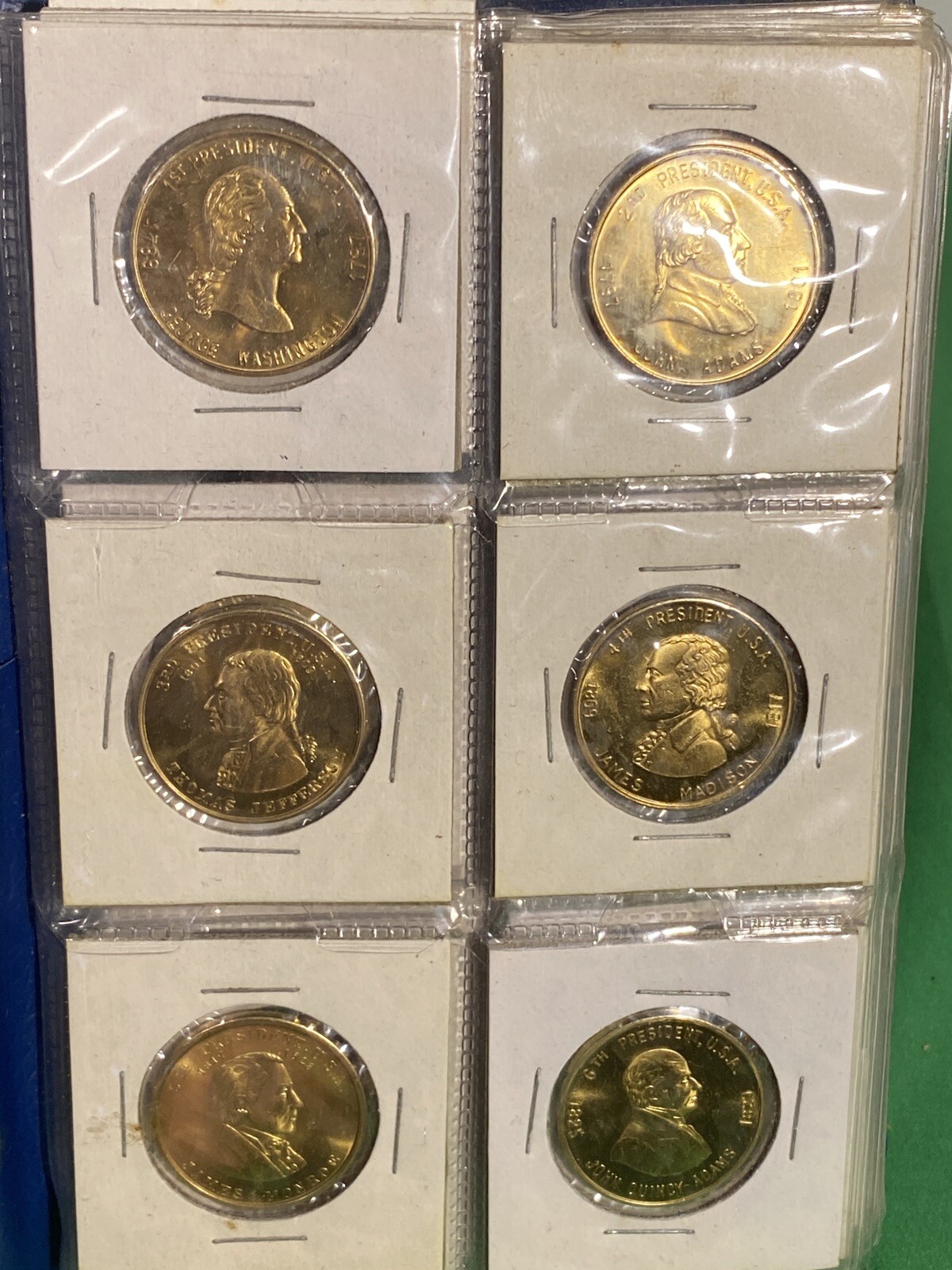 Vintage 1960s President Commemorative Coin Set Of 42 Complete ...
