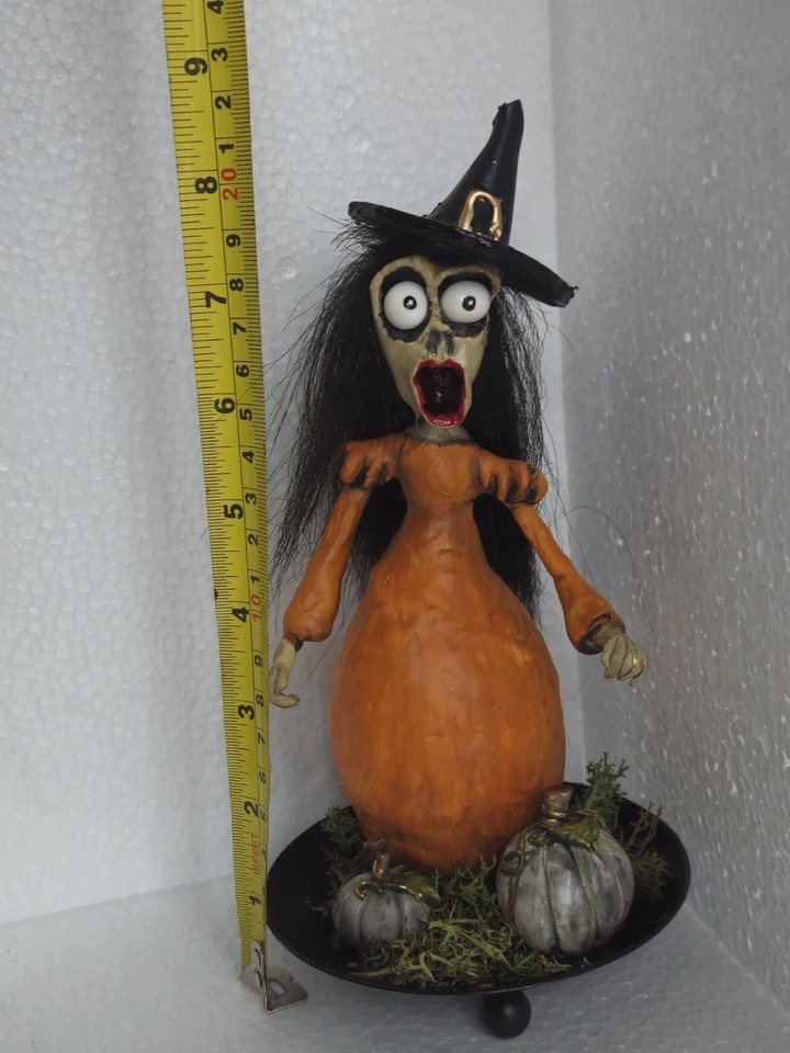 OOAK Creepy Oddity Art Doll Clay Spooky Creepy Halloween Wicked Witch ...