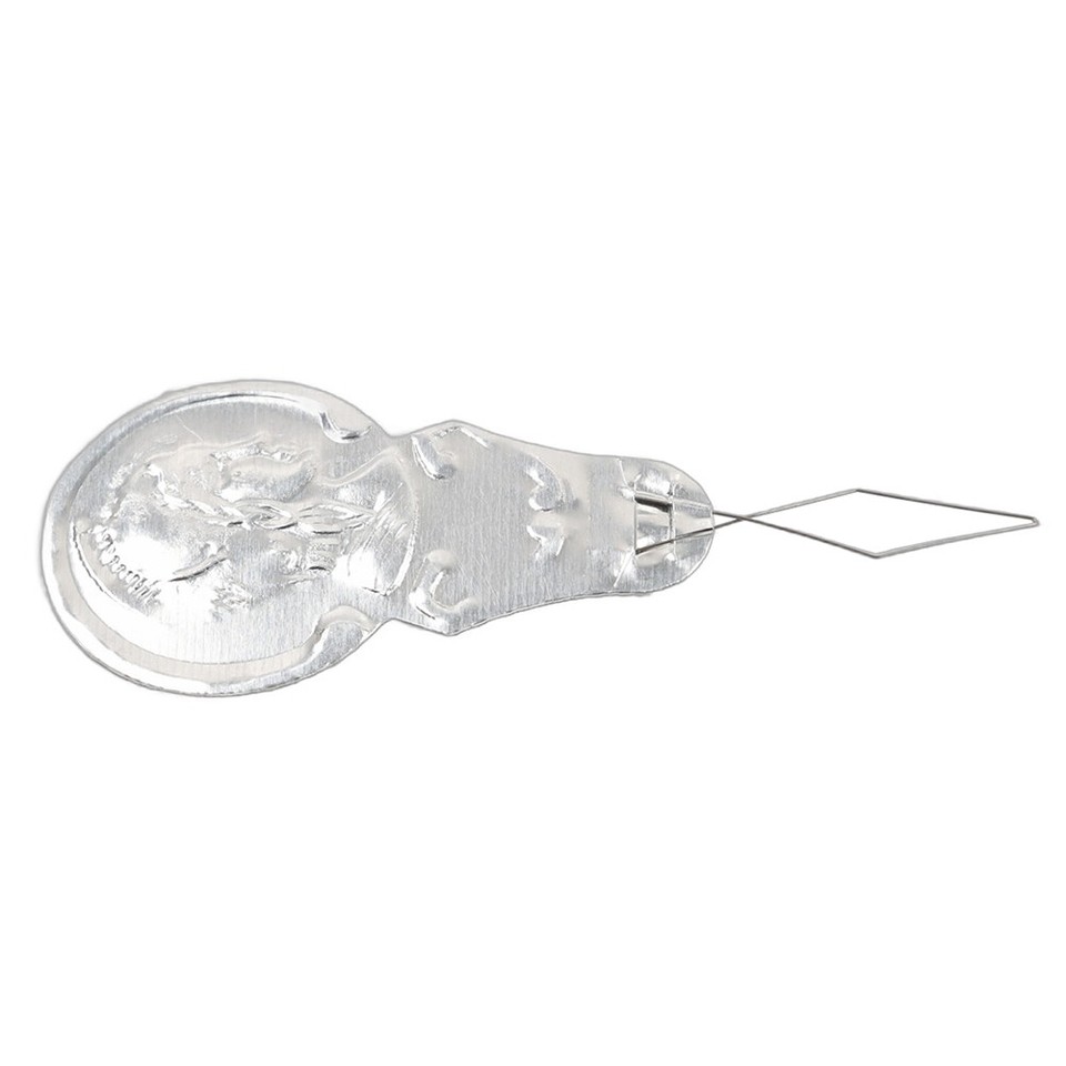 50PCS Metal Wire Needle Threader Silver Hand Sewing Stitch Insertion ...