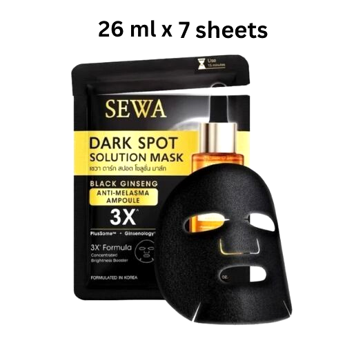 SEWA Face Mask Dark Spot Solution Black Ginseng Mask 7 Sheets | eBay