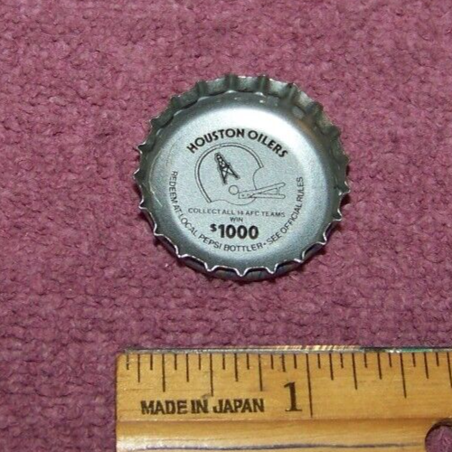 Pepsi Bottle Cap NFL Team Contest 1981 Houston Oilers | eBay
