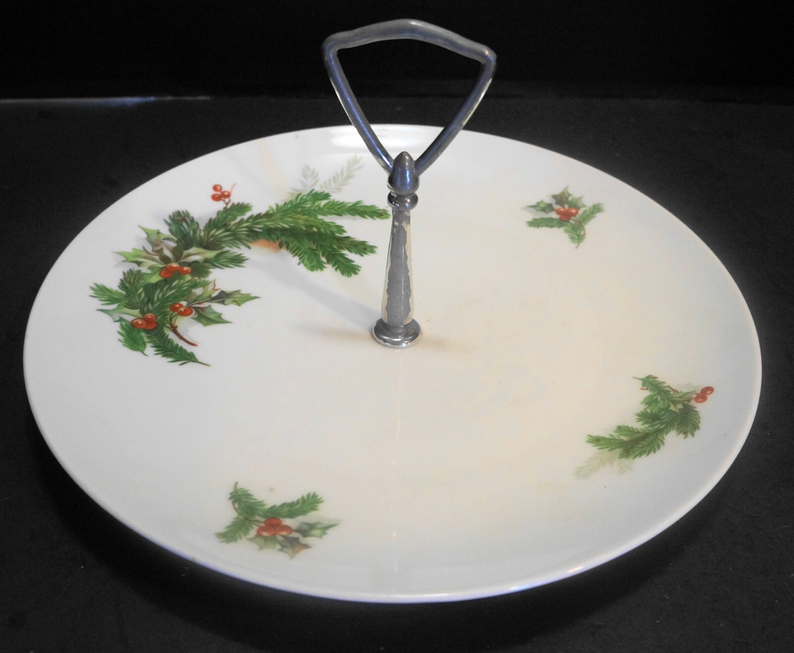 Seltmann Weiden Bavaria W Germany Holly Christmas Tidbit Porcelain ...