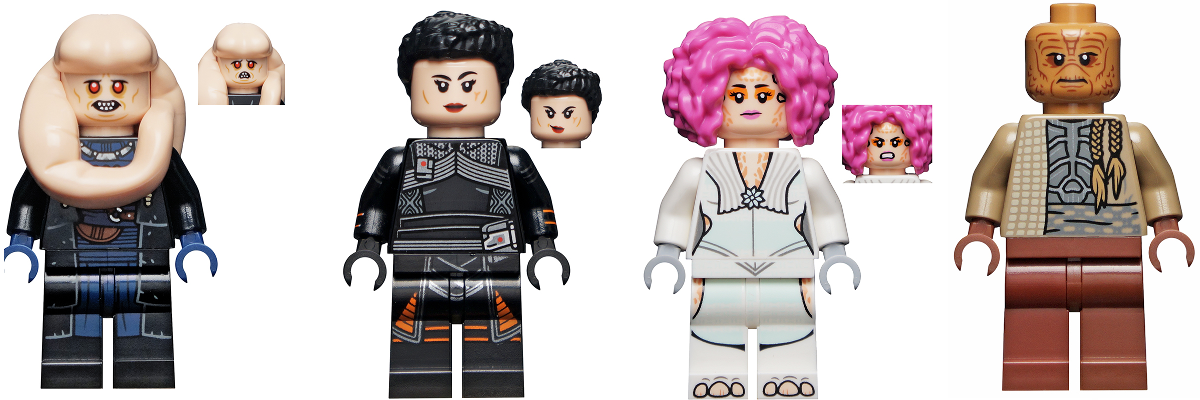 LEGO STAR WARS - 4 MINIFIG LOT- 75326 - FENNEC - THEELIN - BIB ...