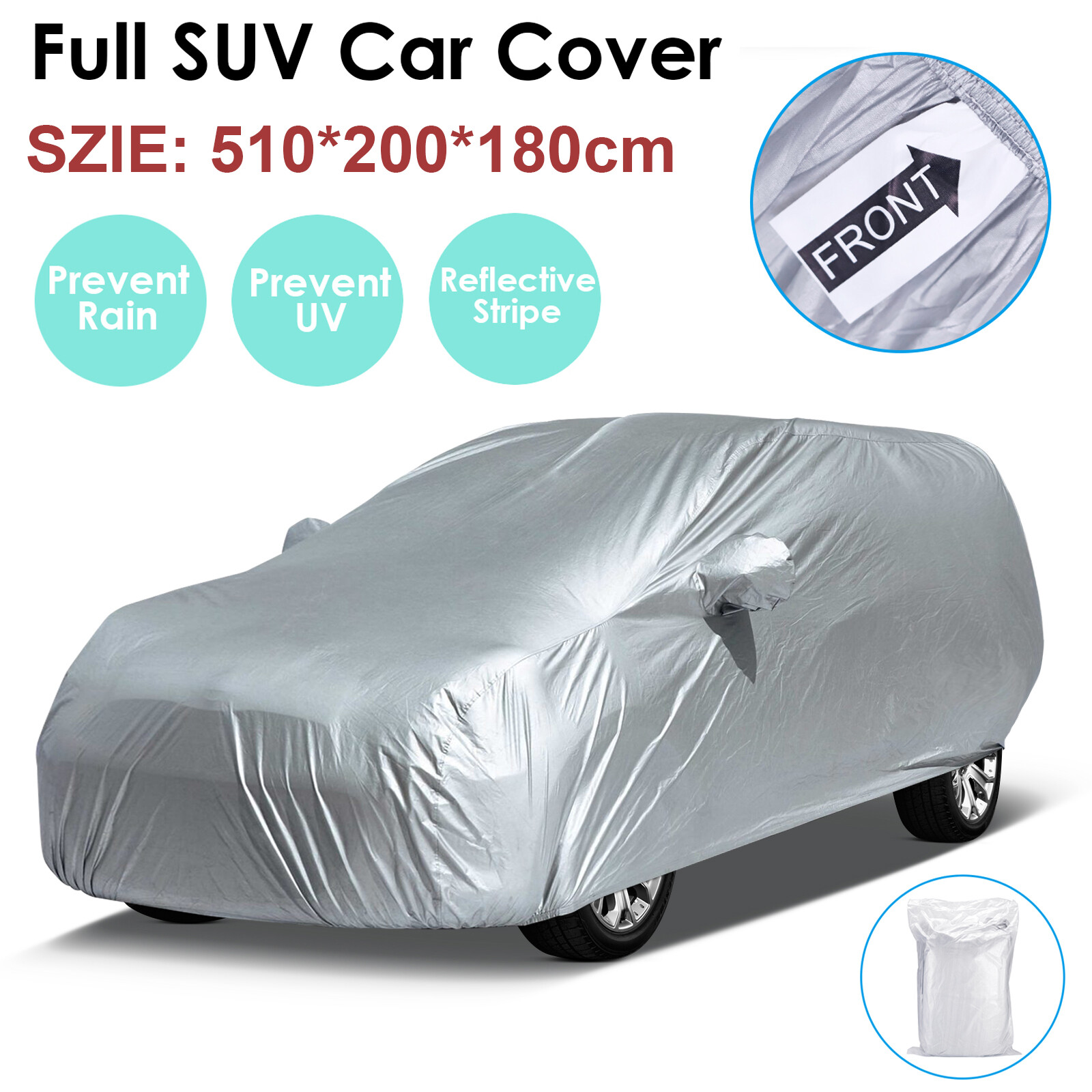 Full Universal SUV Car Cover All Weather Protection Water UV Resistant ...