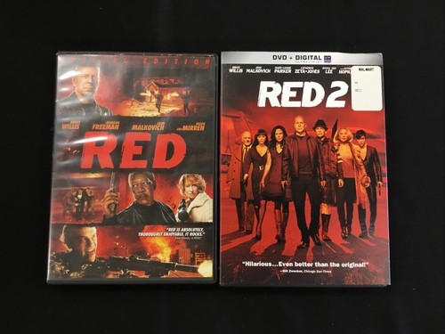 RED (DVD, 2011) & RED 2 (DVD, 2013) DVD Lot ~Bruce Willis, John ...