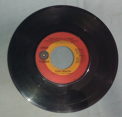 Tony Booth: Lonesome / Congratulations, You're Absolutely Right - 7" 45 ...
