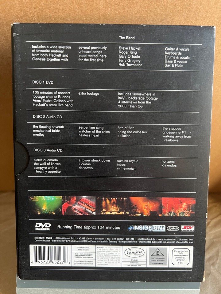 STEVE HACKETT: Somewhere in S.America ... Live in Buenos Aires (2xCD ...