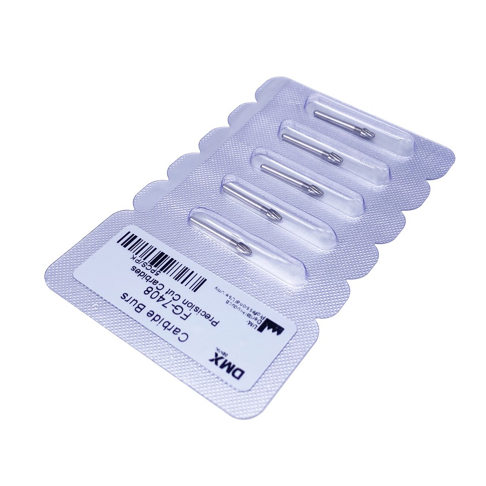 10Pc FG 7408 Dental Tungsten Carbide Burs Trimming & Finishing Egg ...