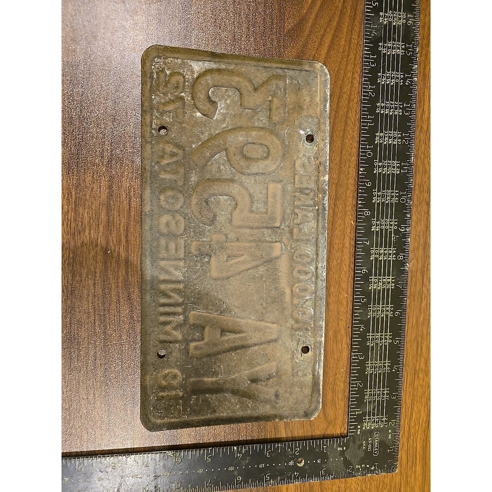 1972 Minnesota License Plate YA 4593 10000 Lakes Yellow Vintage Auto ...