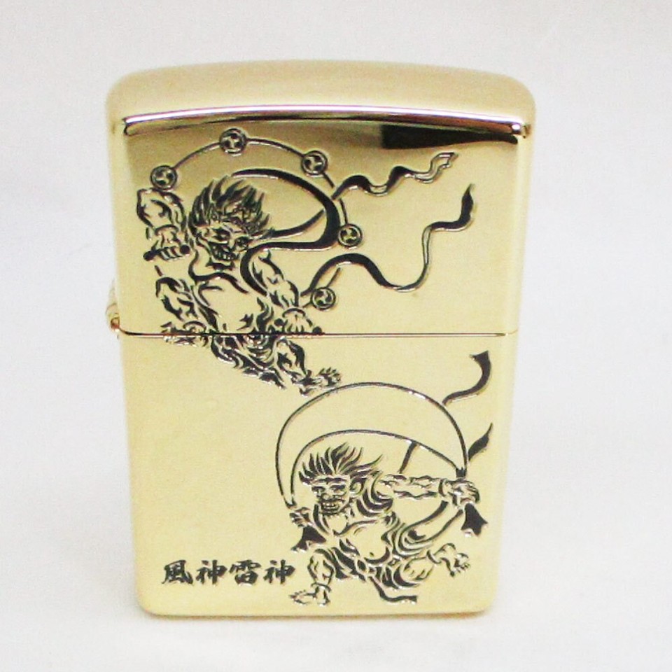 ZIPPO oil Lighter USA Japanese pattern series Fujin Raijin 2FR-G/ | eBay