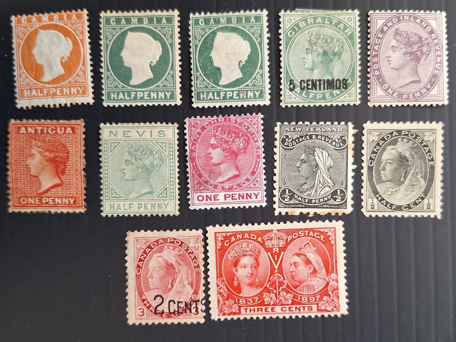 RARE 1860s- Commonwealth mixed lot of QV postage stamps Mint | eBay