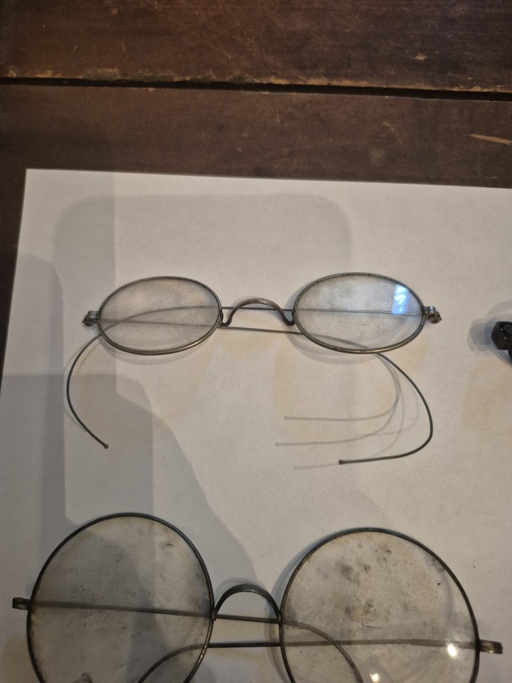 Lot Of 7 Antique Early Wire Rim Eye Glasses Spectacles | eBay