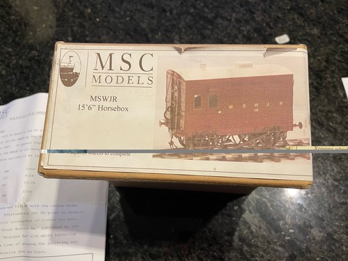 MSWJR/Cambrian/GWR 7mmO Gauge Finescale 15ft 6in Horse Box Kit - MSC ...