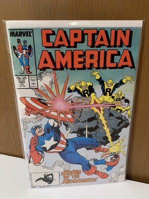 Captain America 343 🔥1988 The Resistance App🔥Black Knight🔥Copper Age🔥 ...