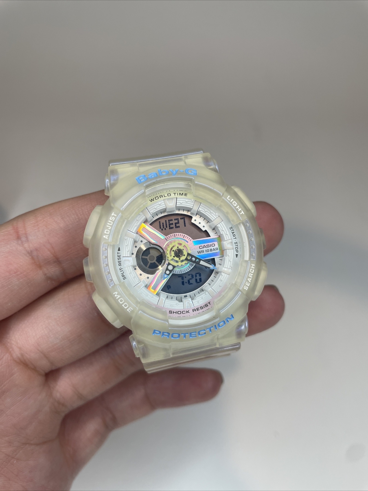 Casio G-SHOCK Baby-G Analog-Digital Resin Clear Women's Watch BA110PL ...