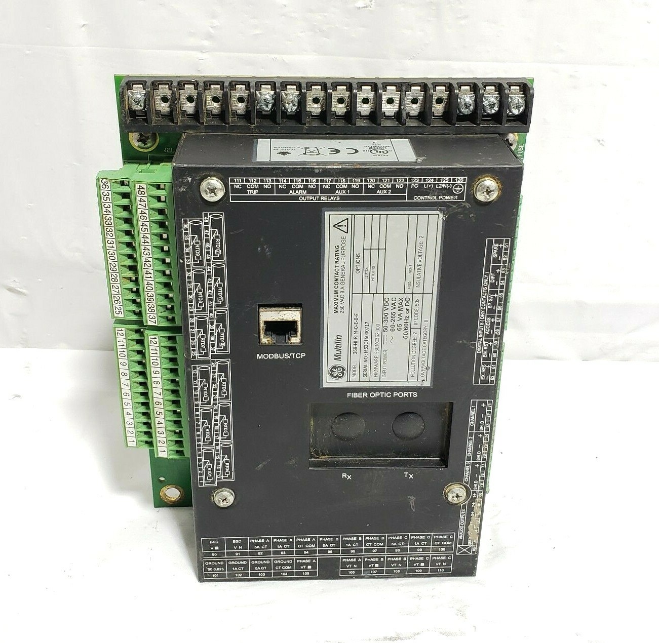 GE Multilin 369 Motor Management Relay 369-HI-R-M-0-E-0-E For PARTS ...