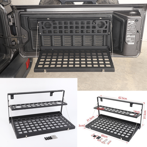 Fit for Jeep Wrangler 2018-2023 Black Rear OFF Road Tailgate Storage ...
