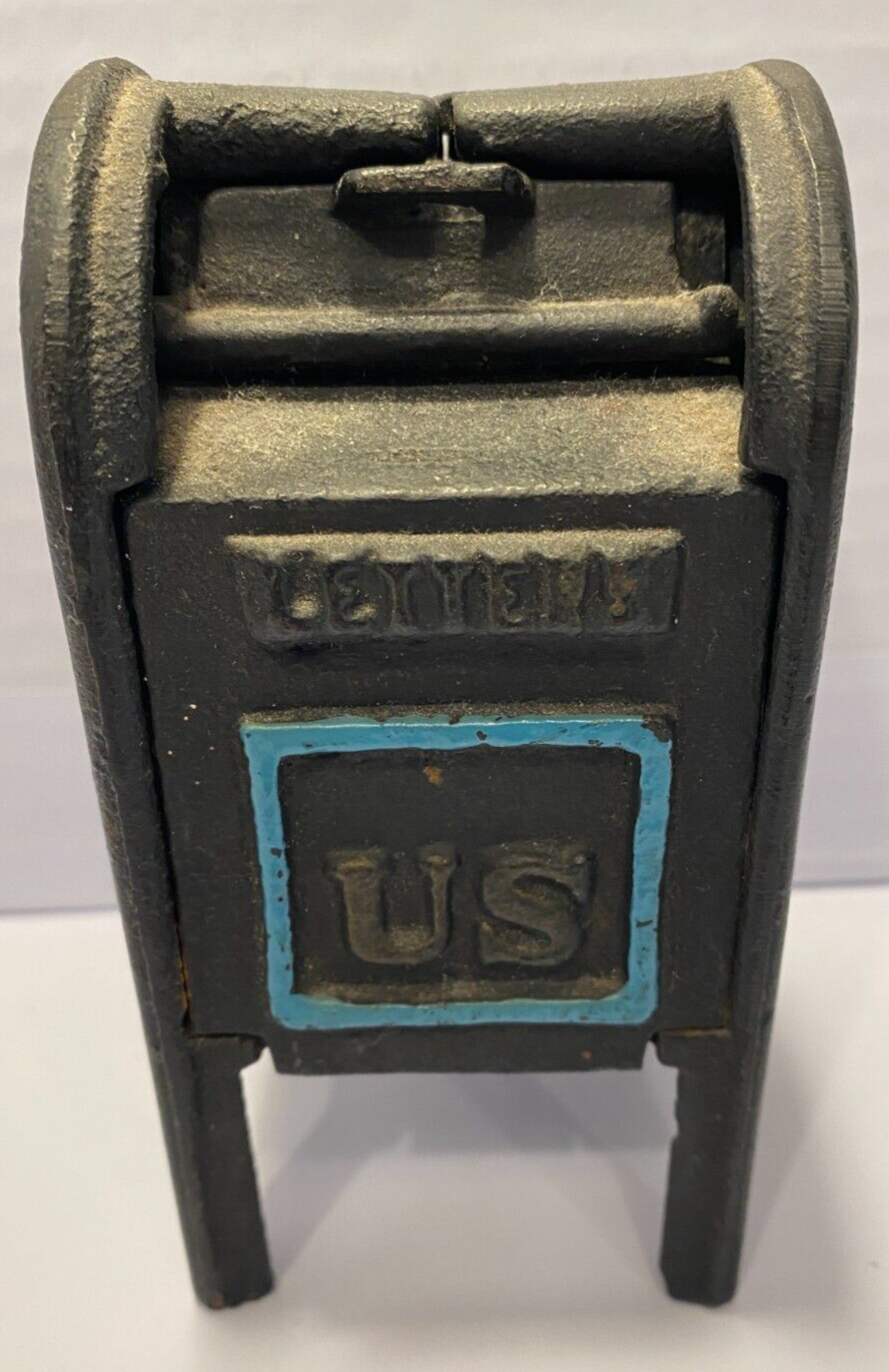 Vintage 1970's Hubley Black Cast Iron US AIR MAIL Coin Bank Piggy Bank ...