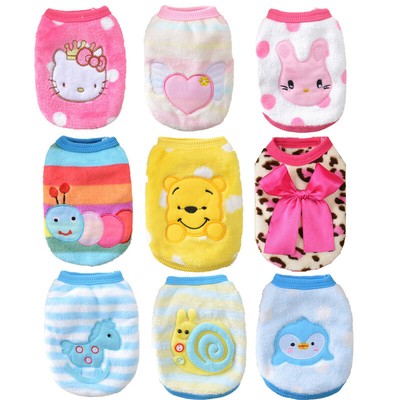 9x Dog Outfit Hoodie Tiny Puppy Clothes Cat PJ's for Teacup Yorkie Size ...