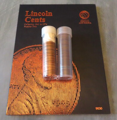 Complete Lincoln Cent Collection BU 1941-1974 PDS Mints - with Whitman ...