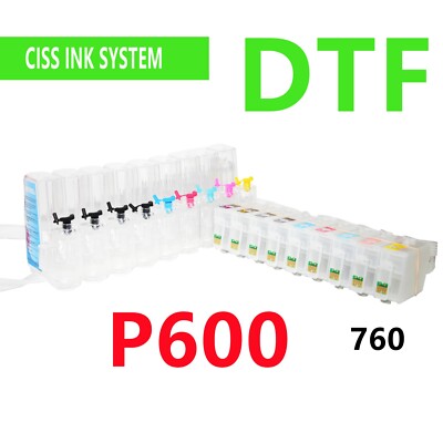 Refillable Empty Cis ciss ink system for SC P600 Printer DTF Printing ...