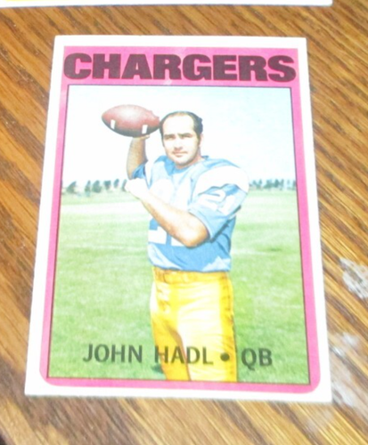 1972 Topps John Hadl #15 football card - San Diego Chargers - EX | eBay