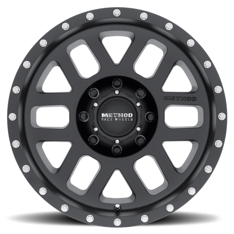 Method MR306 Mesh 18x9 -12mm Offset 8x6.5 130.81mm CB Matte Black Wheel ...