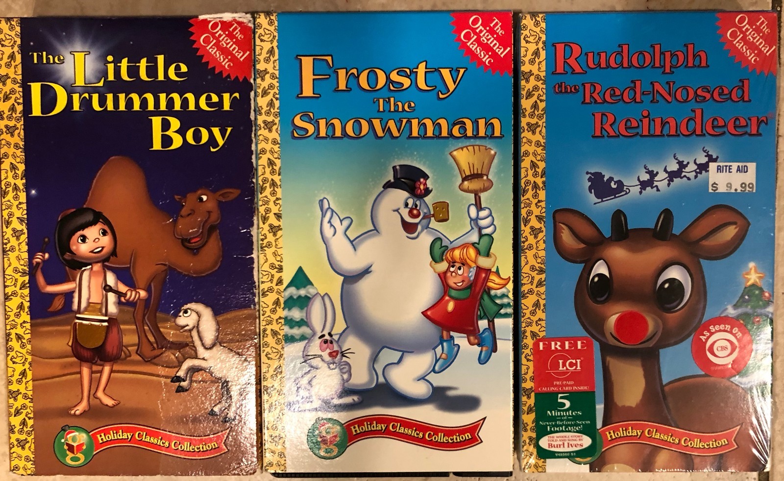 Lot of 3 Golden Books Holiday Classics VHS Set -Rudolph, Frosty ...