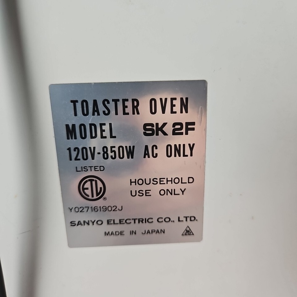Rare Vintage Sanyo Model SK-2F Toasty Plus Vertical Toaster Oven Works ...