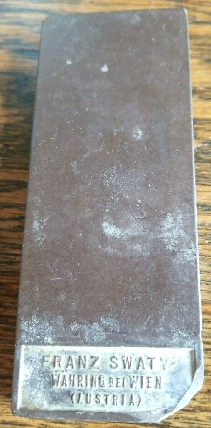 Vtg FRANZ SWATY Wahring Bei Wien Whetstone Razor Hone Knife Sharpening ...