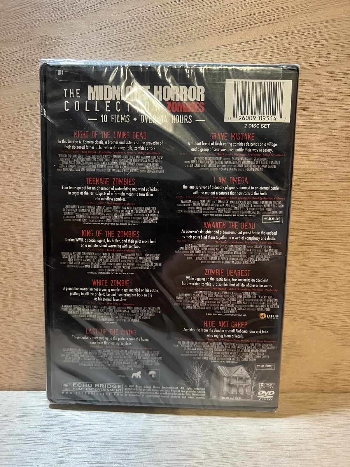 NWST! 10 Film Midnight Horror Collection Zombies (NEW SEALED DVD ...