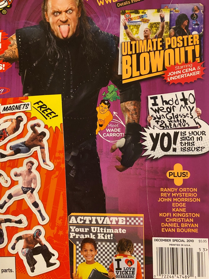 UNDERTAKER wwe kids + MAGNETS & POSTER randy Norton KANE ray mystero ...