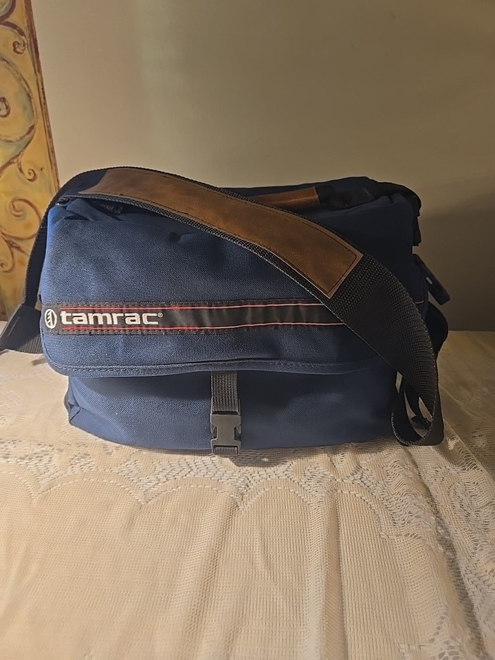 Vintage Tamrac Camera Shoulder Bag Blue 603 Lens-Bridge System Made In ...